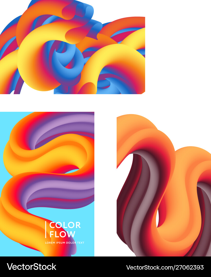 Color-flow copy Royalty Free Vector Image - VectorStock
