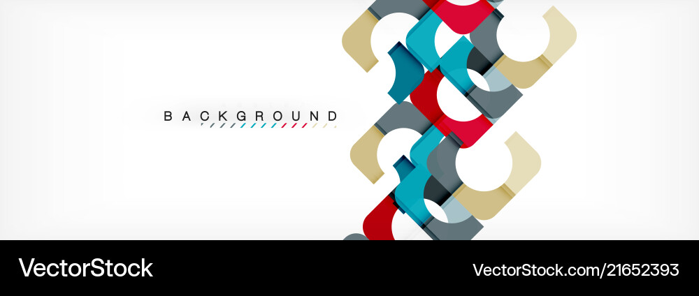 Colorful squares composition abstract banner Vector Image