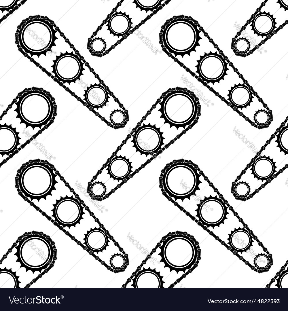 Different bicycle chain frames seamless pattern Vector Image