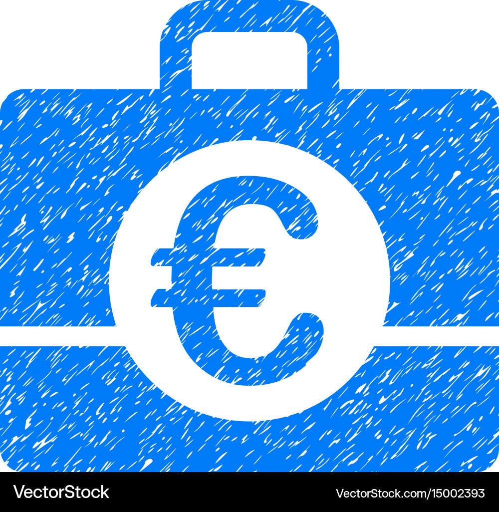 Euro accounting grunge icon Royalty Free Vector Image