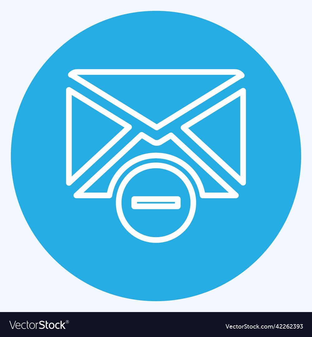Icon delete envelop suitable for user interface Vector Image