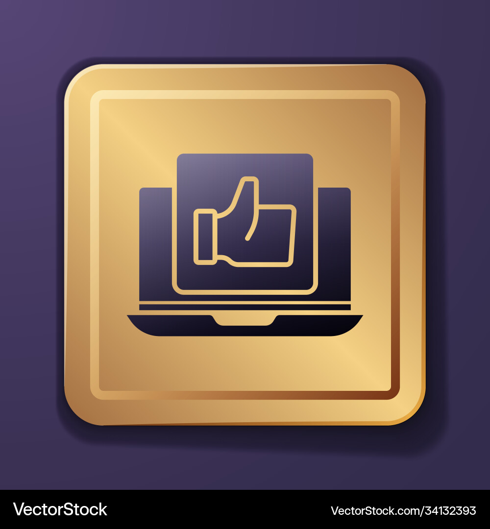 Purple hand like icon isolated on Royalty Free Vector Image