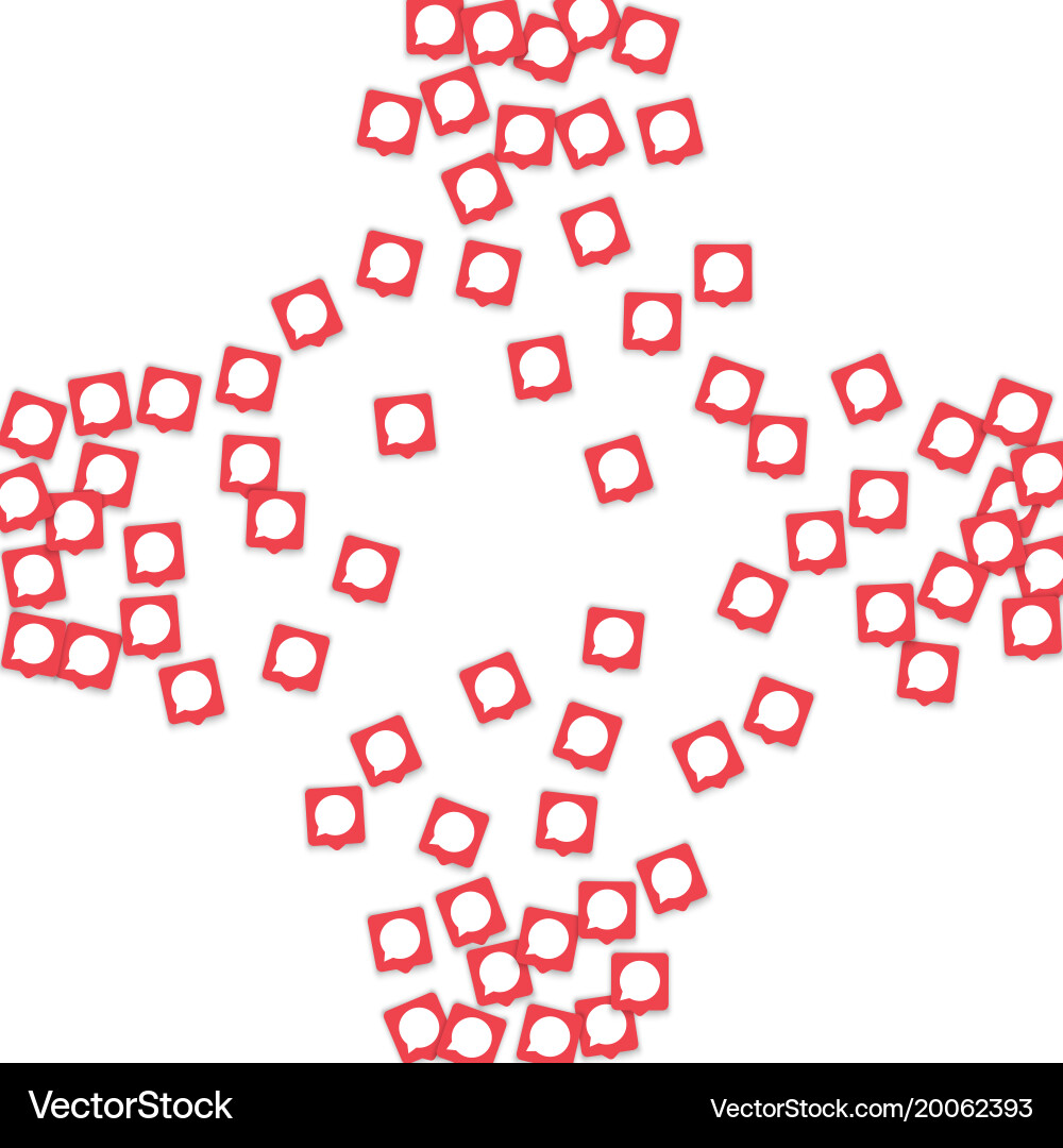 Social media background with chat notification Vector Image