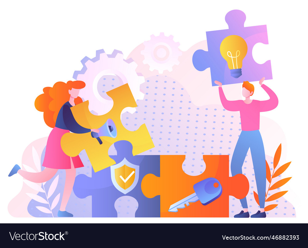 Team solve problem Royalty Free Vector Image - VectorStock
