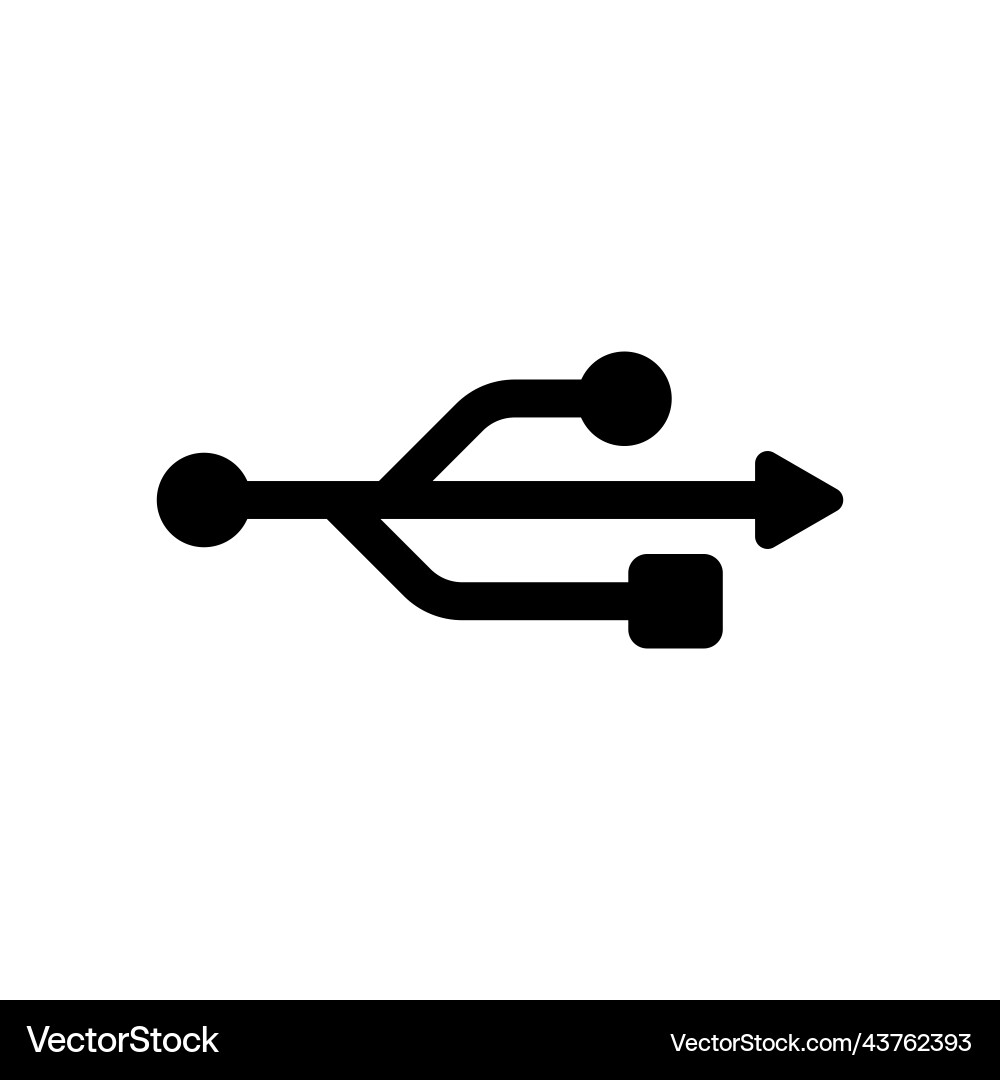 Usb icon in trendy flat style isolated on white Vector Image