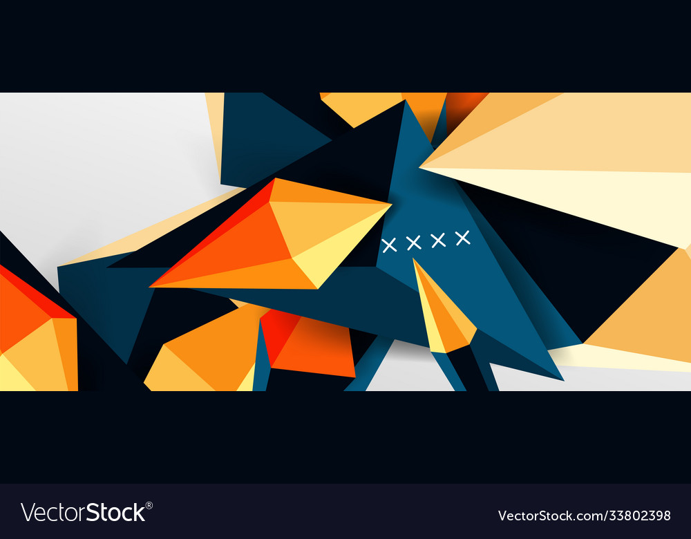 3d low poly abstract shape background Royalty Free Vector