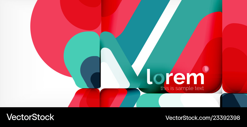 Abstract background multicolored geometric shapes Vector Image