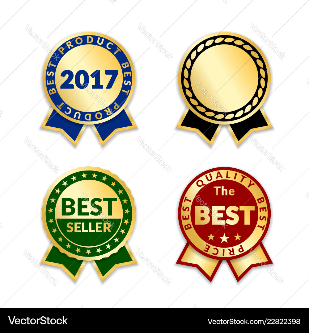Award ribbon the best Royalty Free Vector Image
