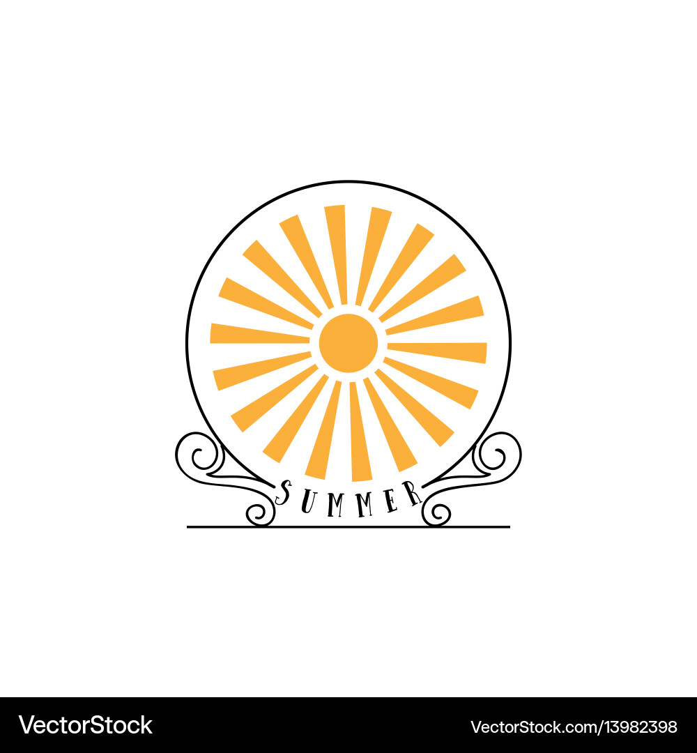 Badge as part design - sun and summer Royalty Free Vector