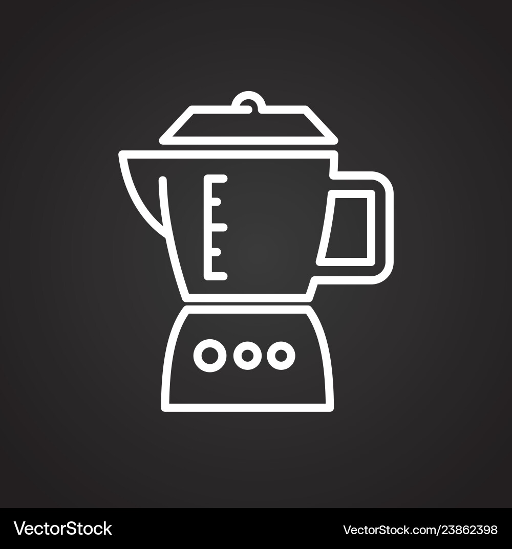 Blender line icon on black background for graphic Vector Image