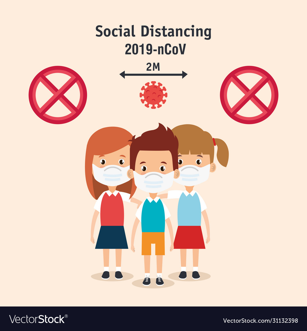 Campaign social distancing for 2019 ncov Vector Image