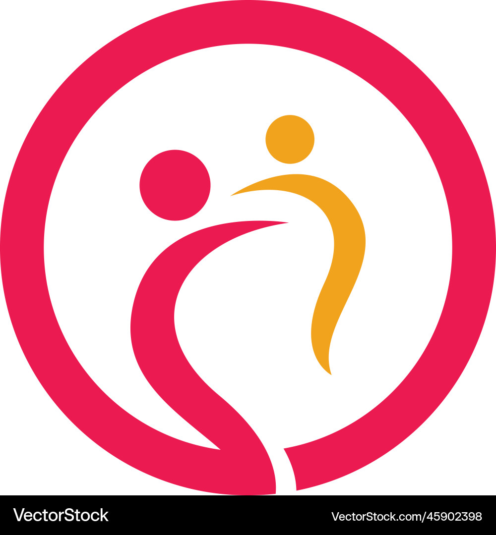 Community care logos symbols Royalty Free Vector Image