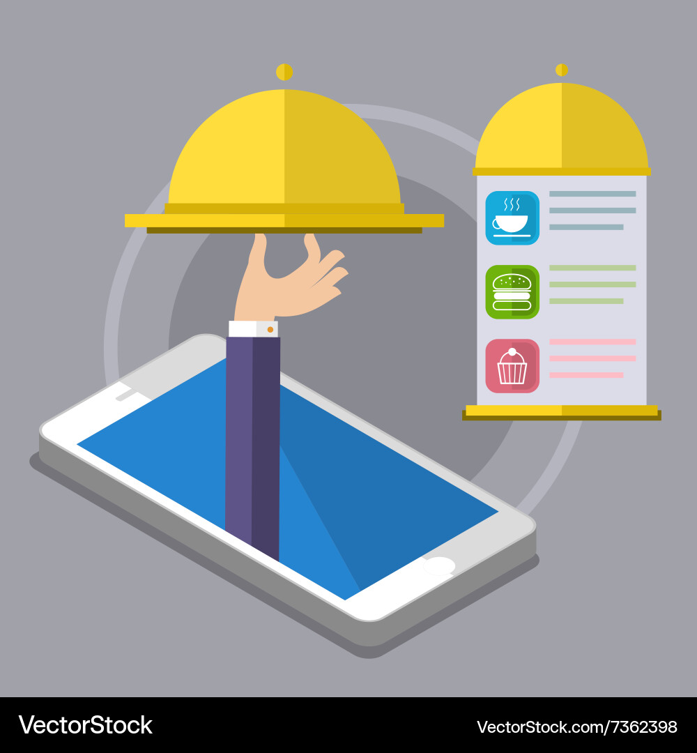 Concept of mobile service delivery service Vector Image