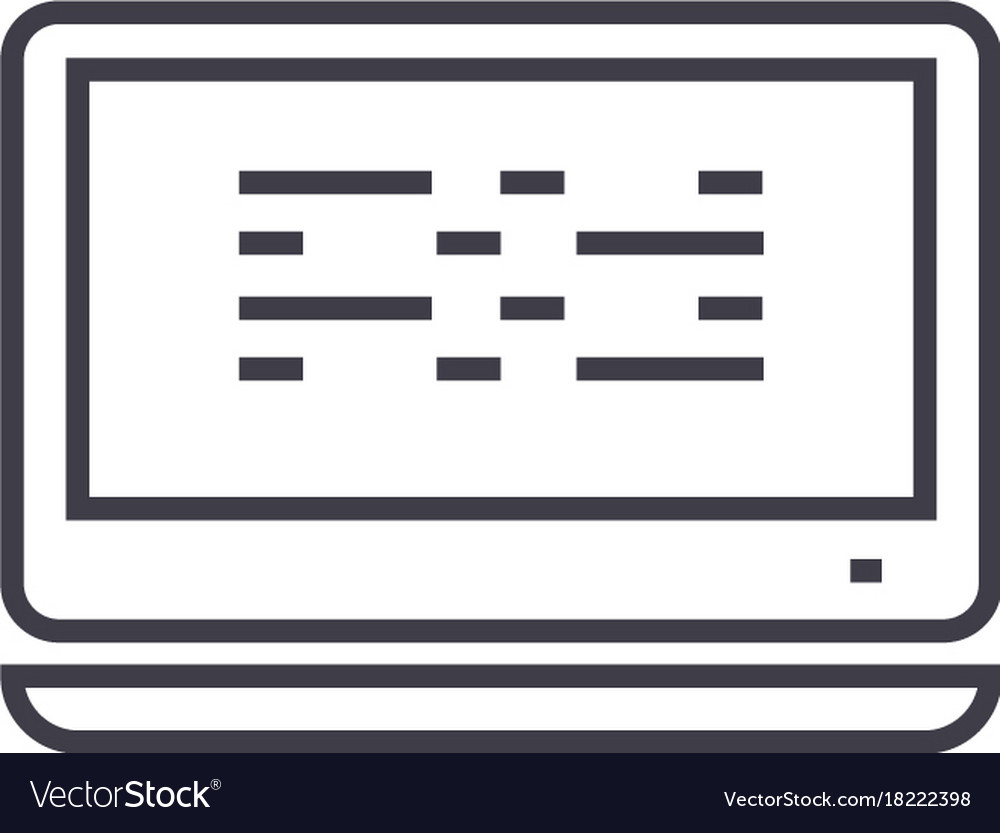 Data protection and encryption linear icon sign Vector Image