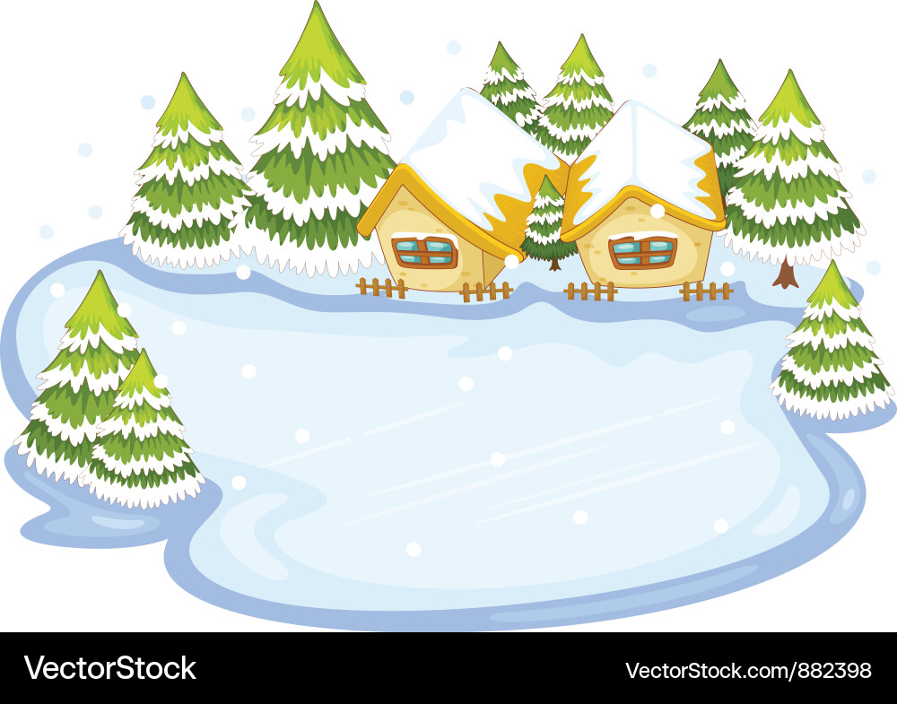 Frozen lake Royalty Free Vector Image - VectorStock