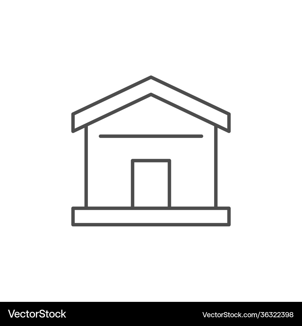 House or home line outline icon Royalty Free Vector Image