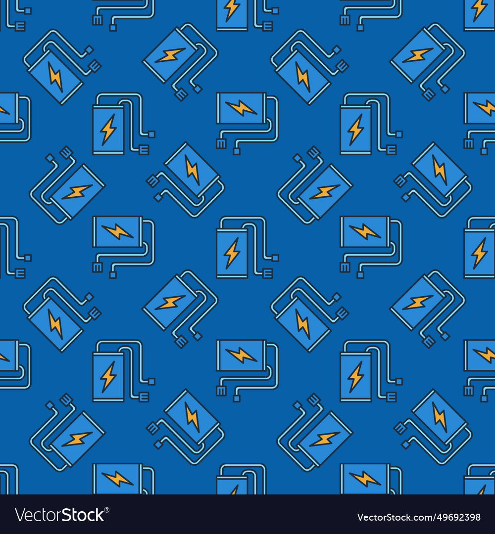 Rc Quadcopter Battery Colored Seamless Pattern Vector Image