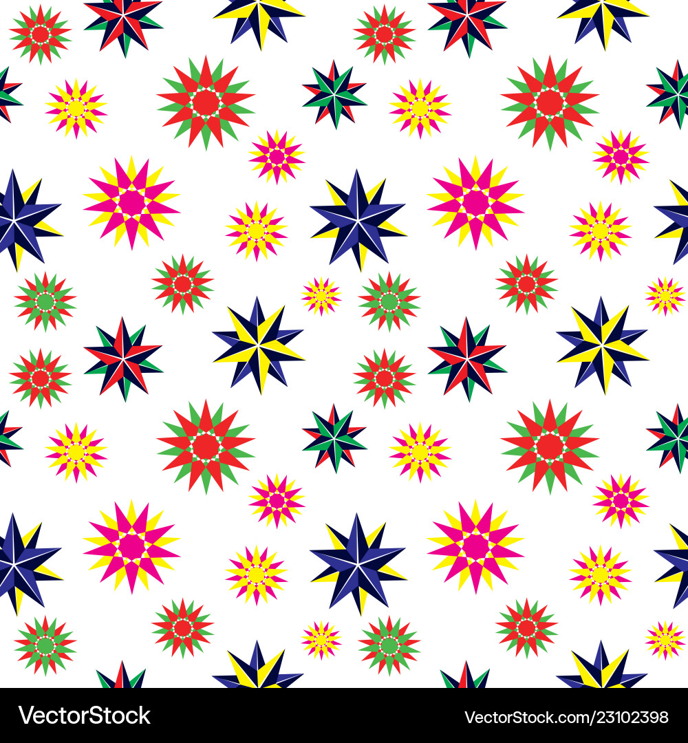 Seamless star pattern Royalty Free Vector Image