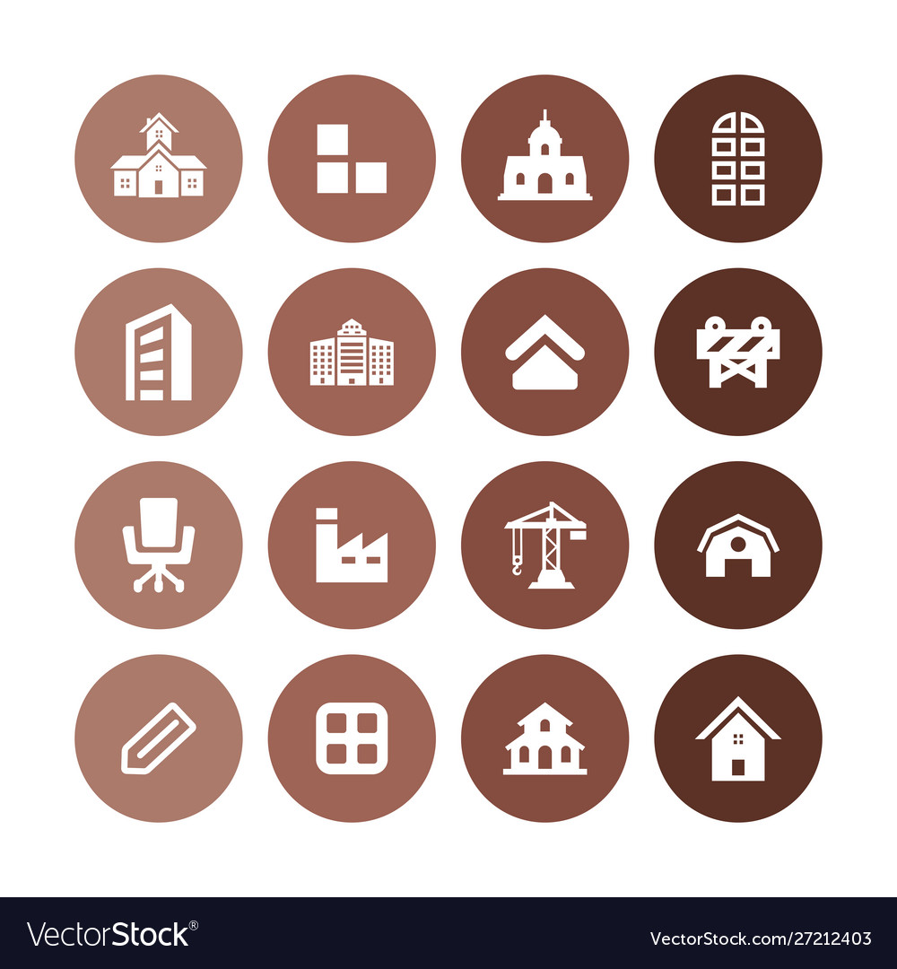 Architecture icons universal set for web and ui Vector Image