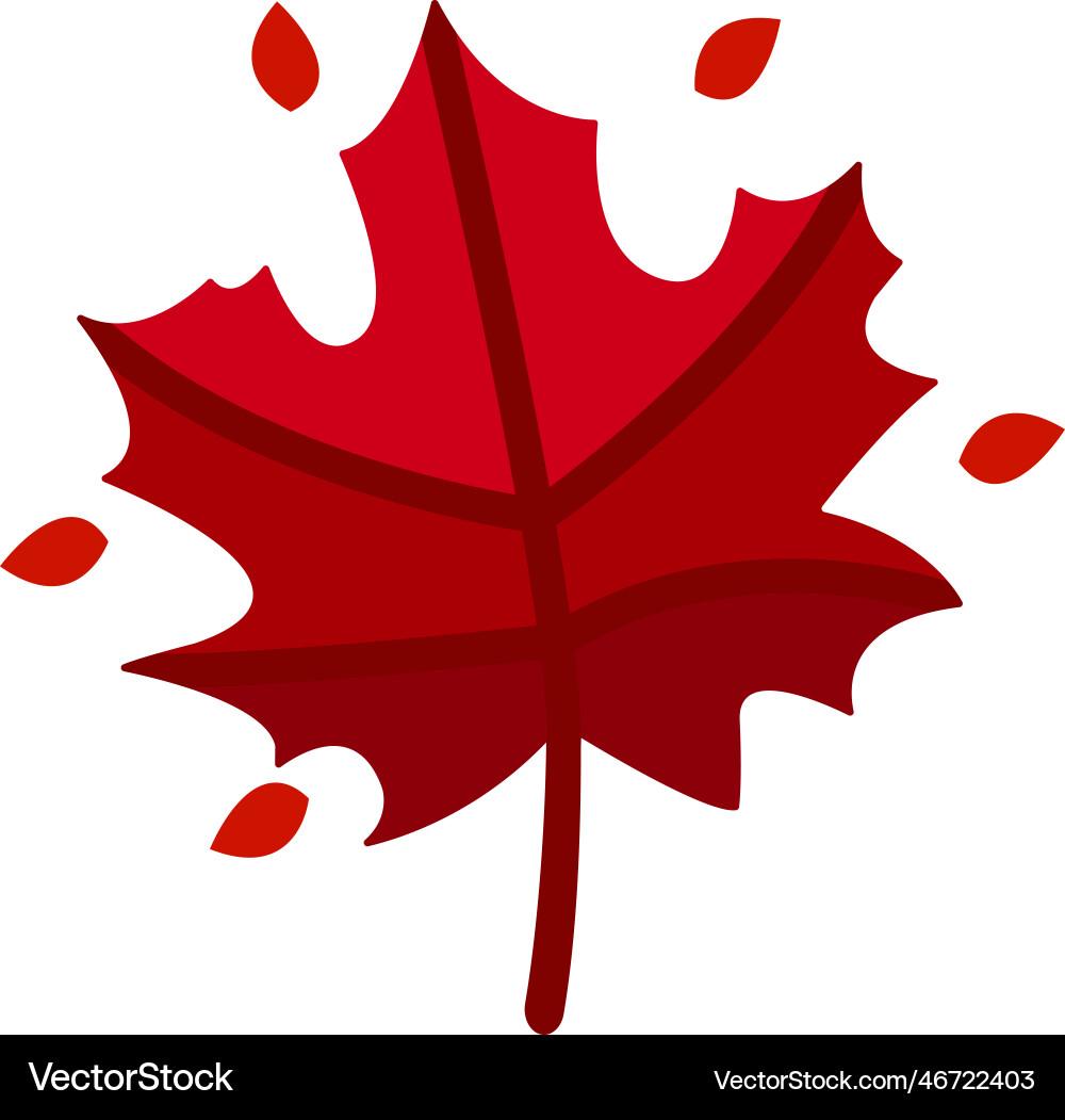 Autumn leaf icon clipart design template isolated Vector Image