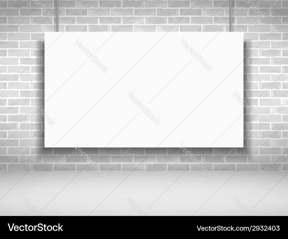 Banner on Brick Wall Royalty Free Vector Image