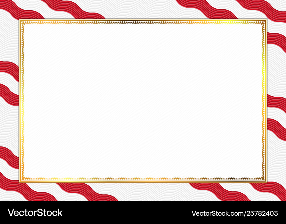 Border made with peru national colors Royalty Free Vector