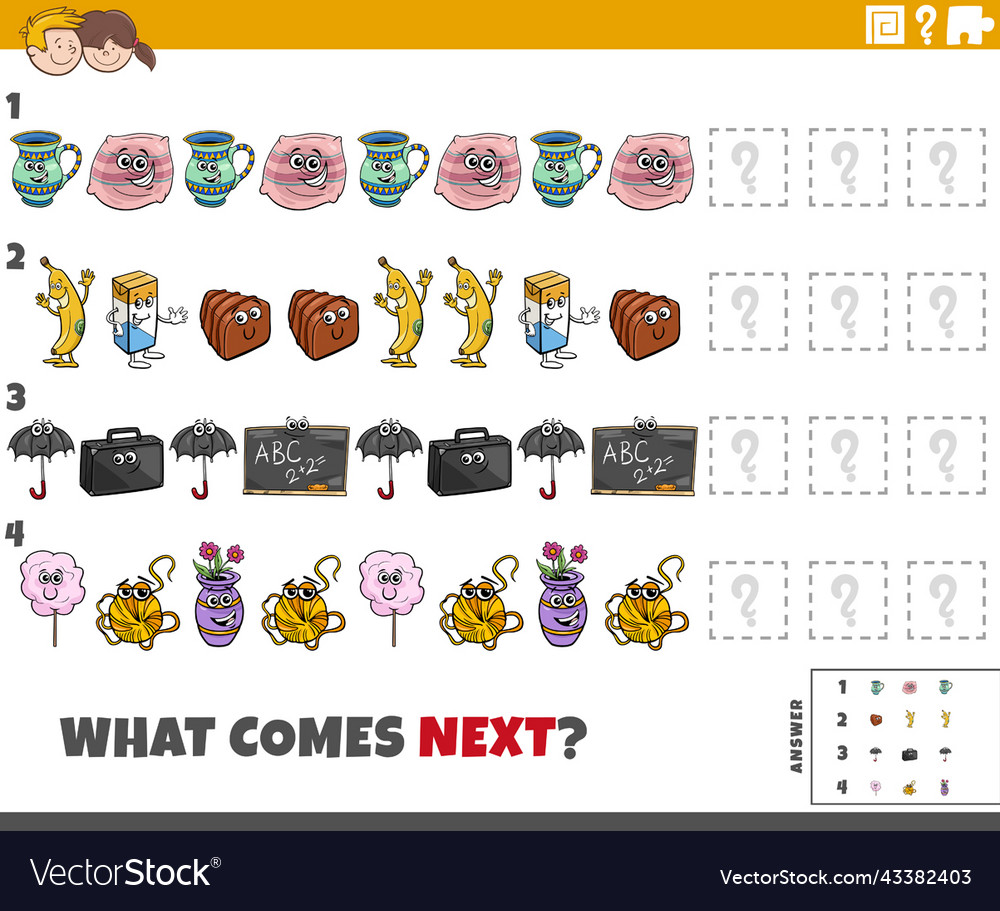 Educational pattern task for children Royalty Free Vector