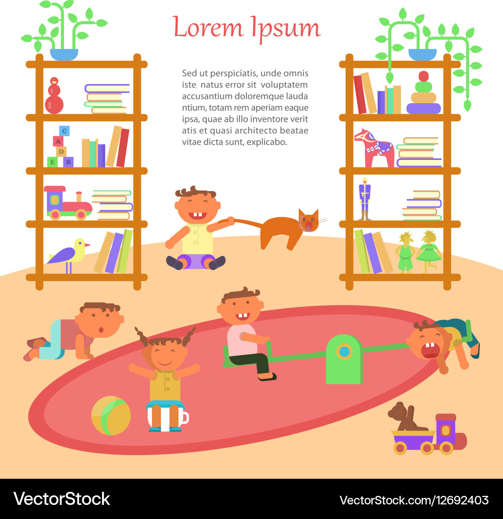 Happy childhood banner Royalty Free Vector Image
