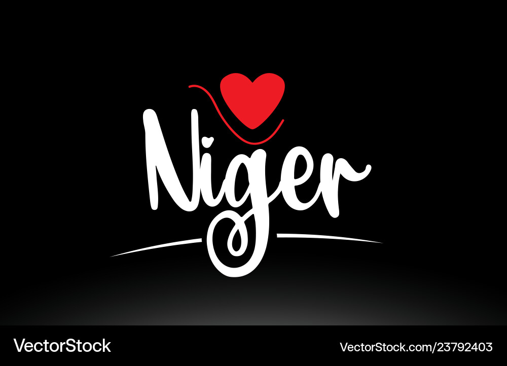 Niger country text typography logo icon design on Vector Image
