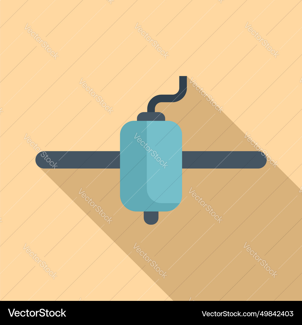 Printing cell bio icon flat medical Royalty Free Vector
