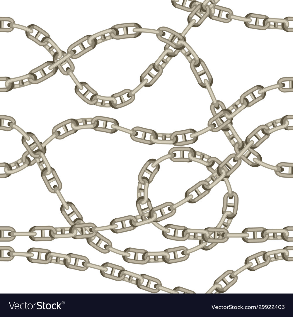 Seamless pattern with old chains Royalty Free Vector Image