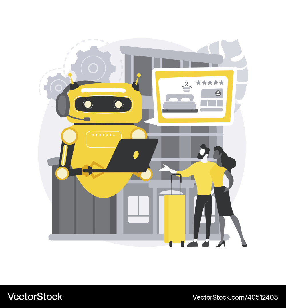 Smart hospitality industry abstract concept Vector Image