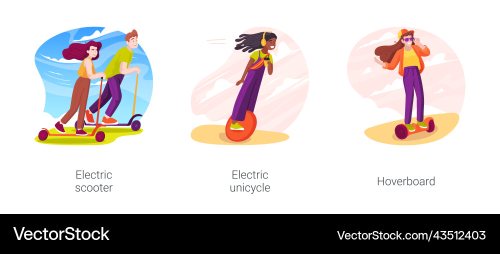 Urban vehicles isolated cartoon Royalty Free Vector Image