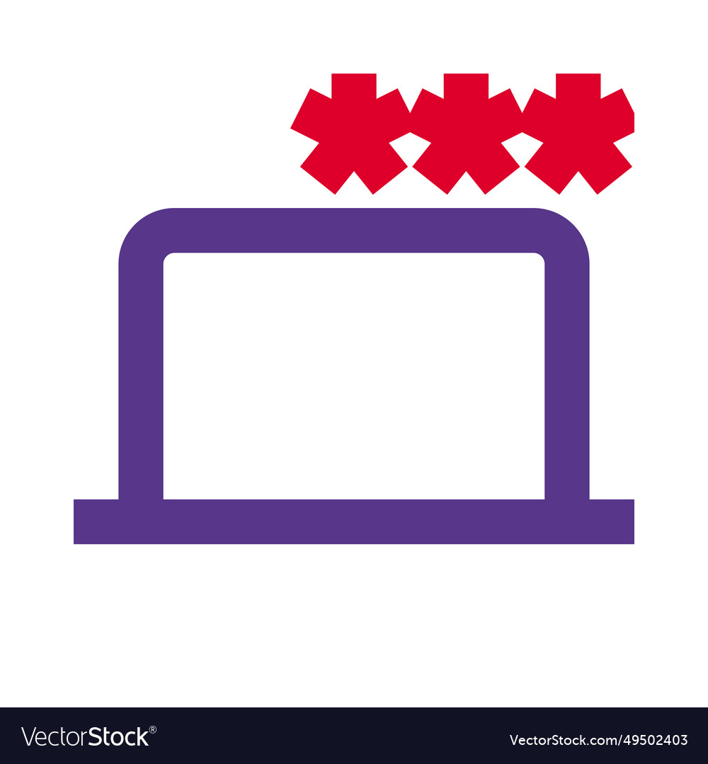 Utilizing password to prevent unauthorized access Vector Image