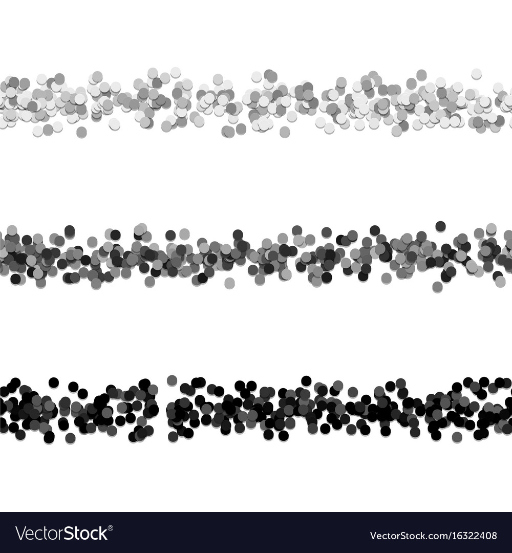 Circle pattern webpage separator line design set Vector Image