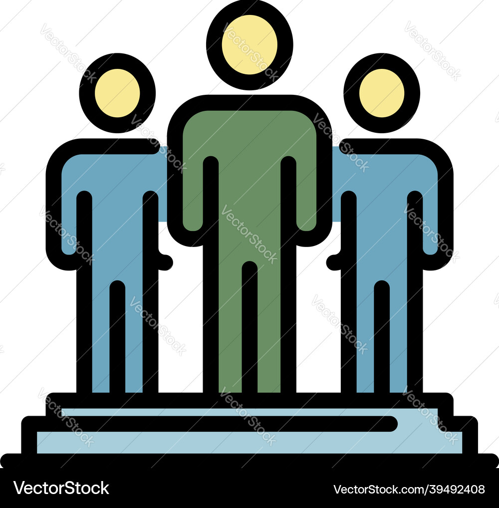 Education staff icon color outline Royalty Free Vector Image
