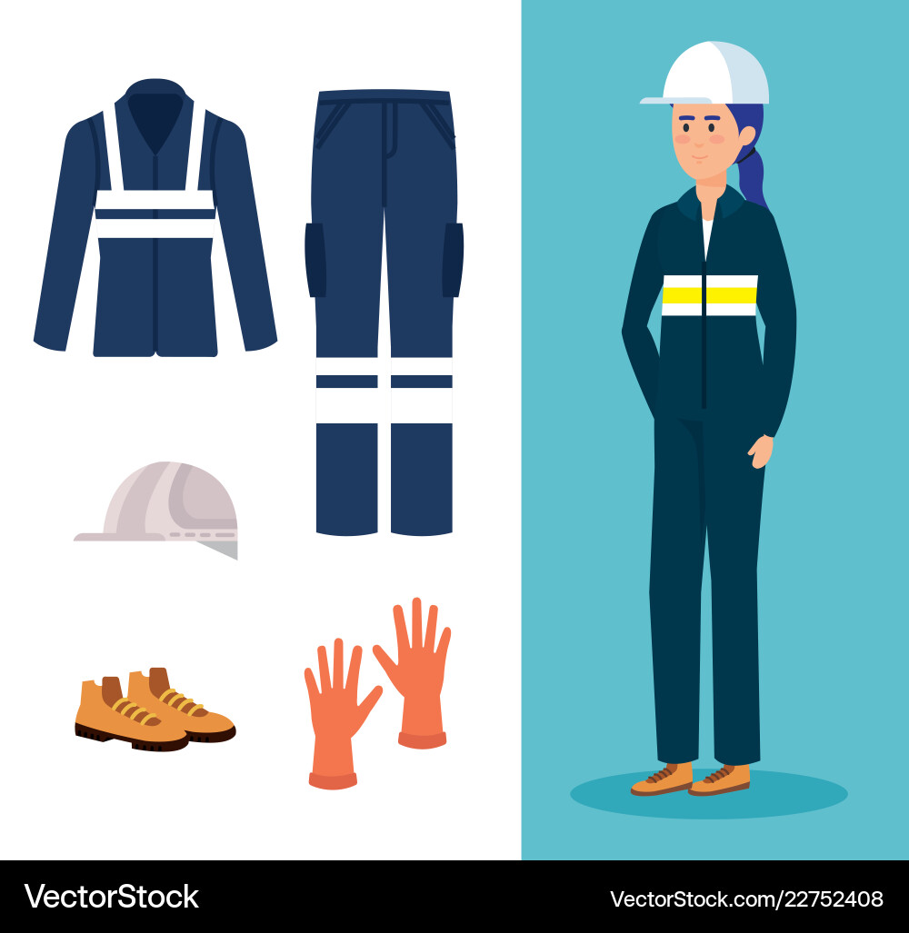 Female mechanic worker with equipment Royalty Free Vector