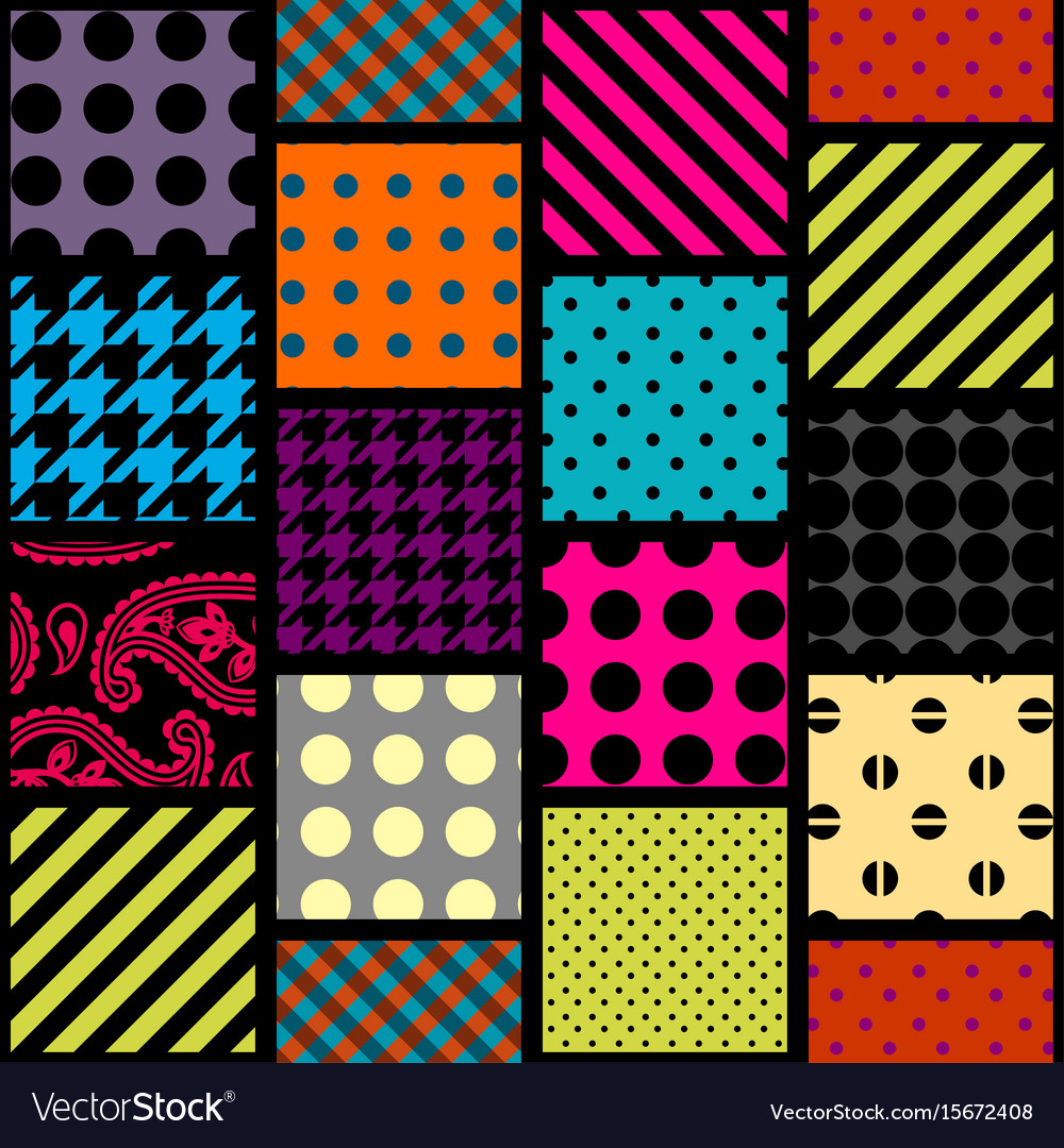 Geometrical Patchwork Pattern Royalty Free Vector Image