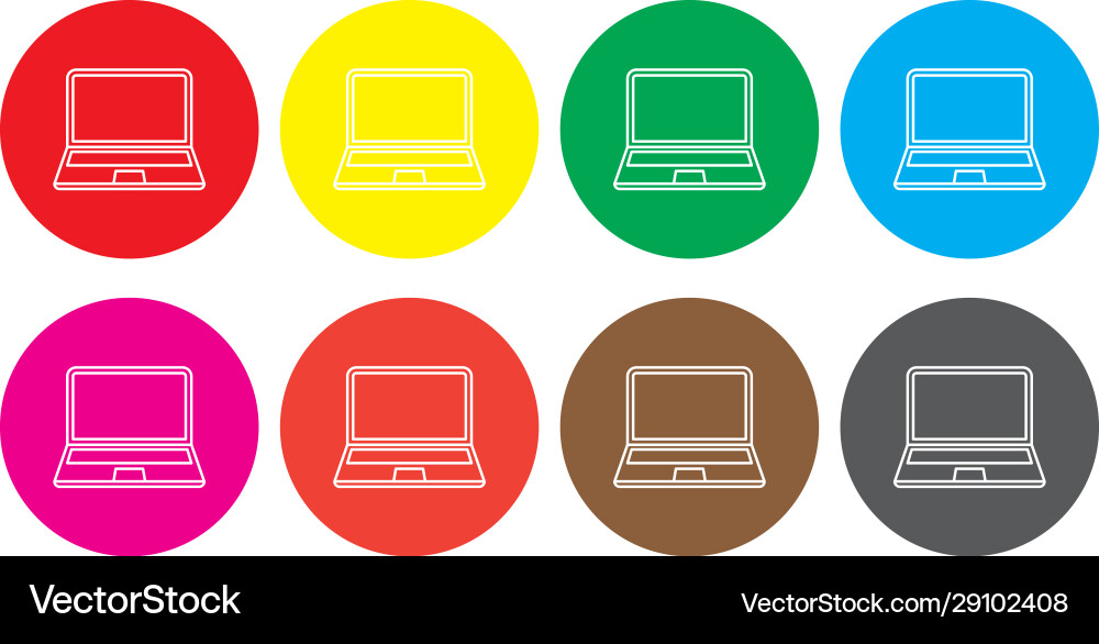 Laptop icon in trendy flat style isolated Vector Image
