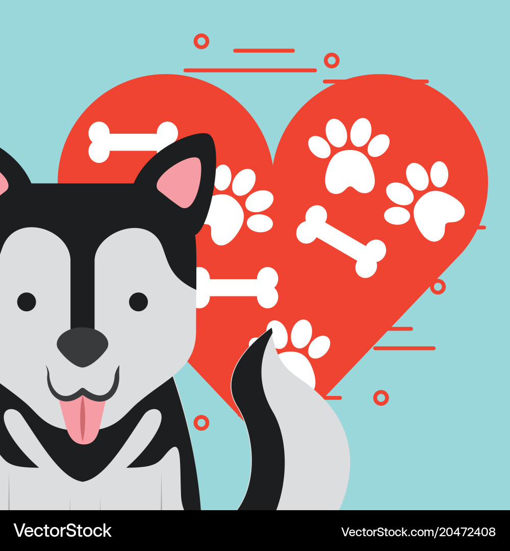 Love dog pet Royalty Free Vector Image - VectorStock