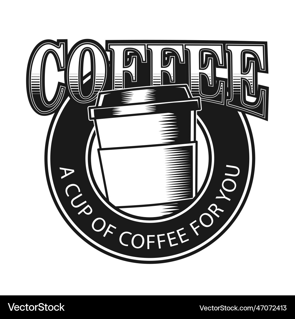 A cup of coffee logo Royalty Free Vector Image