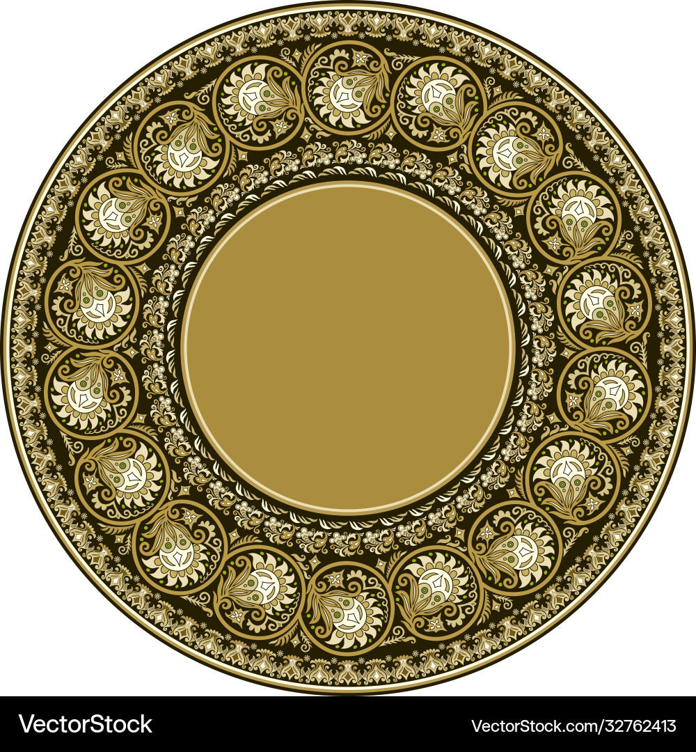 Abstract ornamental nature ethnic round Royalty Free Vector
