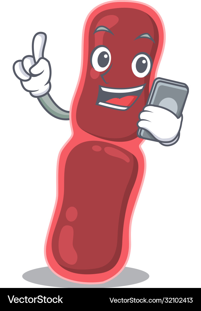 Bacillus bacteria cartoon character speaking Vector Image