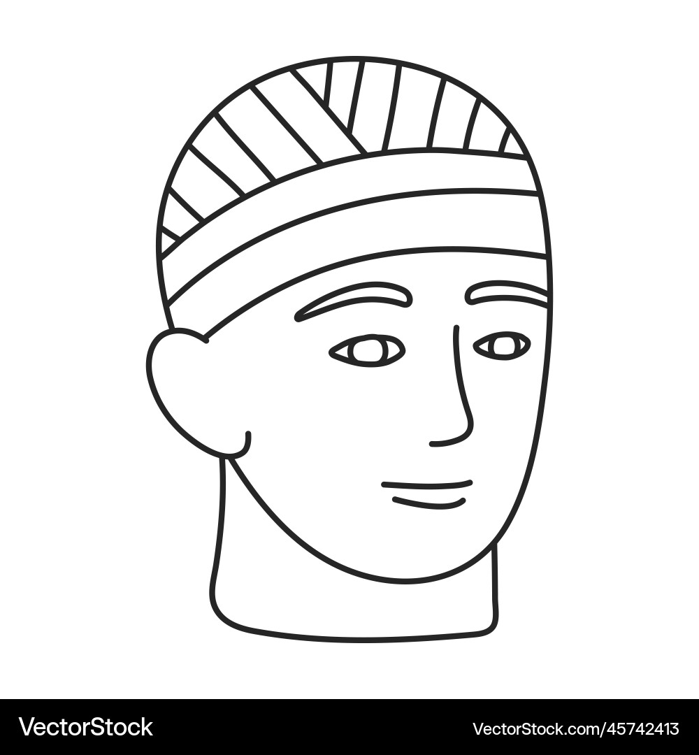 Bandage outline logo band Royalty Free Vector Image