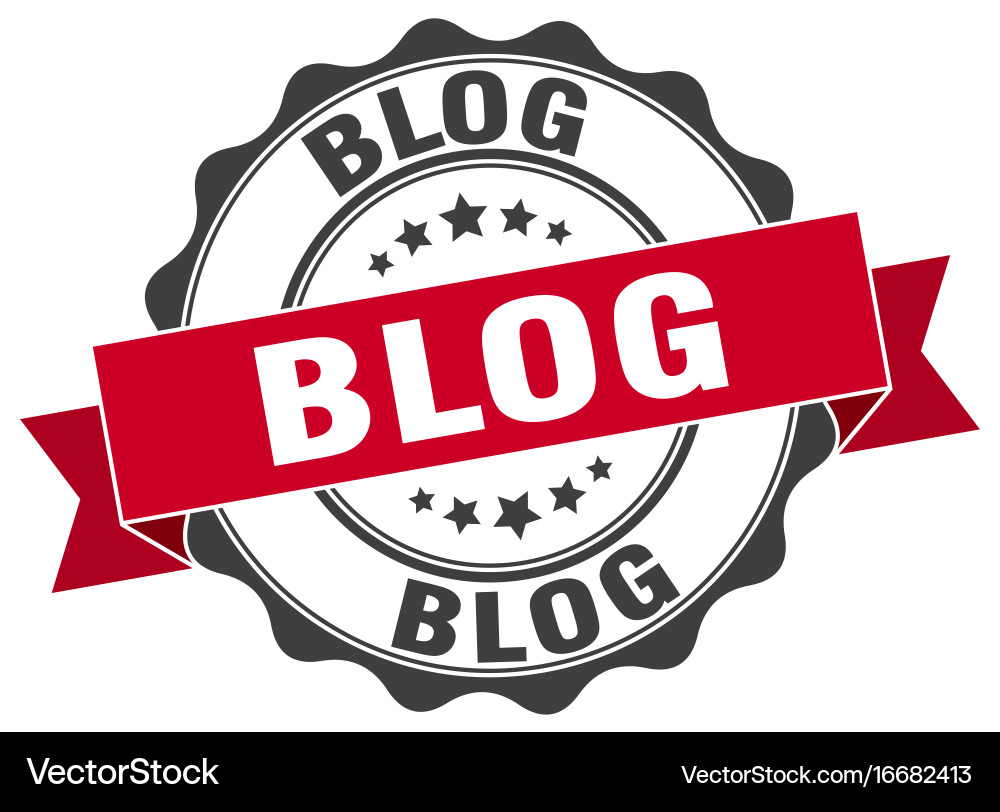Blog stamp sign seal Royalty Free Vector Image