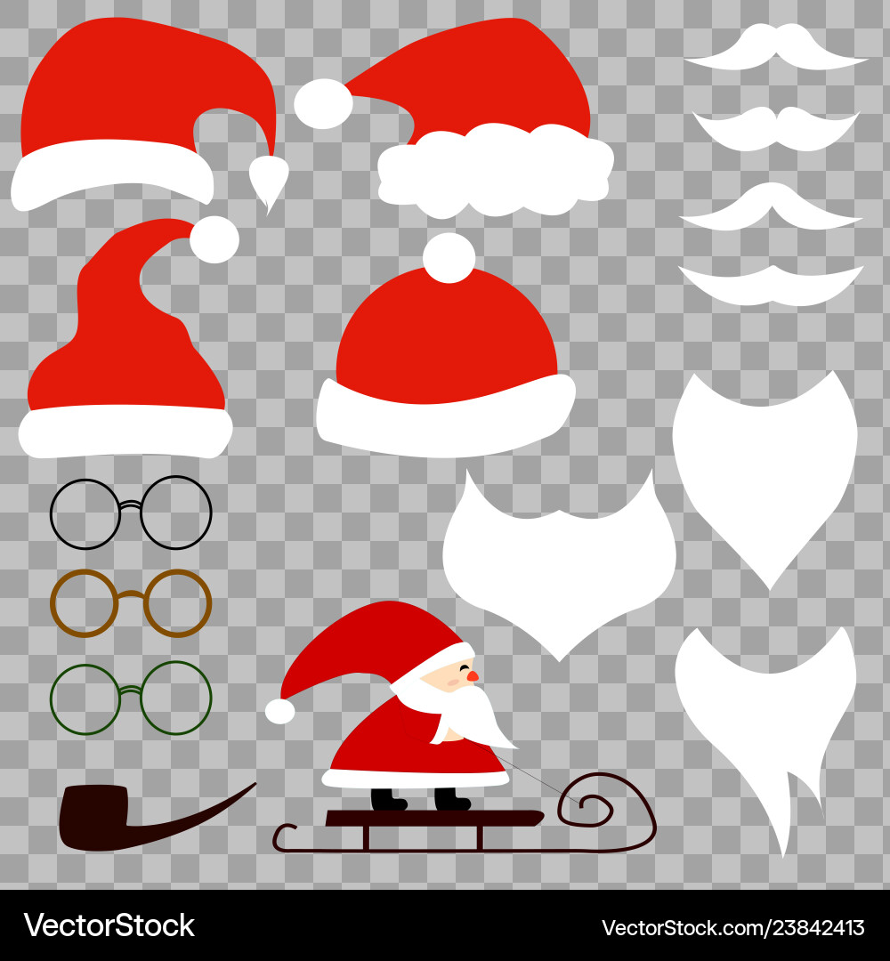 Christmas santa claus set Royalty Free Vector Image