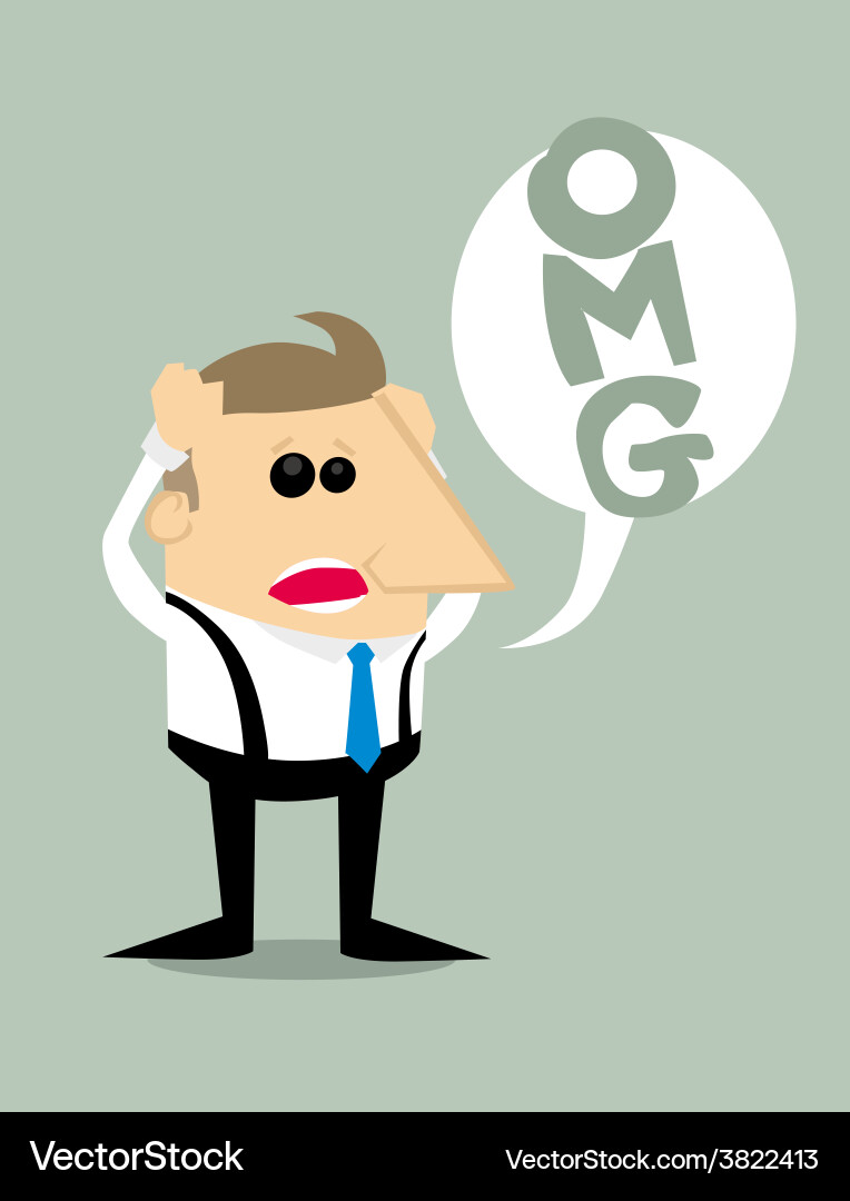 Desperate cartoon businessman Royalty Free Vector Image