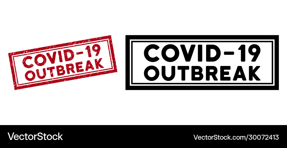 Distress covid-19 outbreak rectangle frame Vector Image