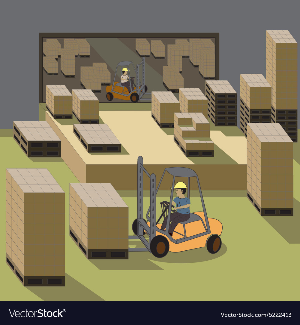 Forklift operator Royalty Free Vector Image - VectorStock