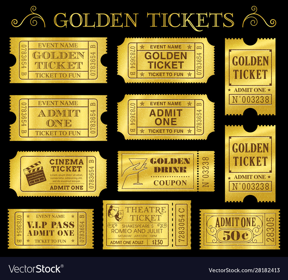 FREE Willy Wonka Golden Ticket Template Printable Role Play Lupon gov ph